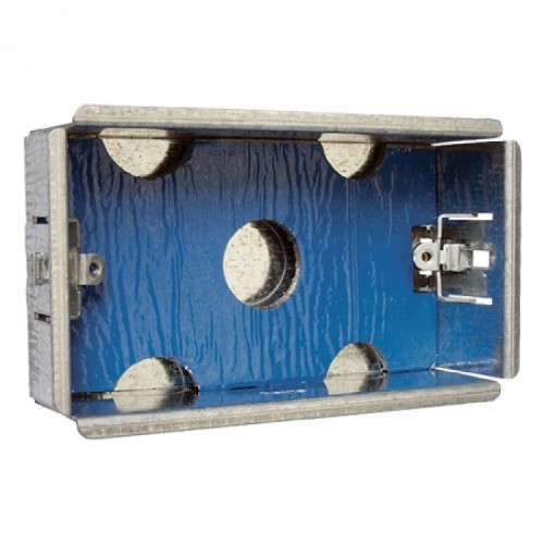 2 Gang 35mm Fire & AcousticMetal Dry Lining Back Box
